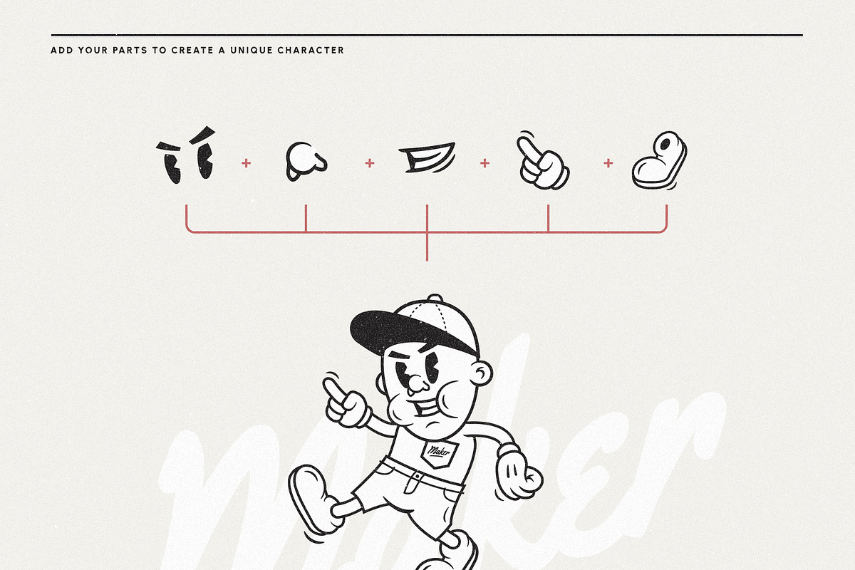 Mascot Maker: Vector Mega Bundle, a Person Illustration by Staple.