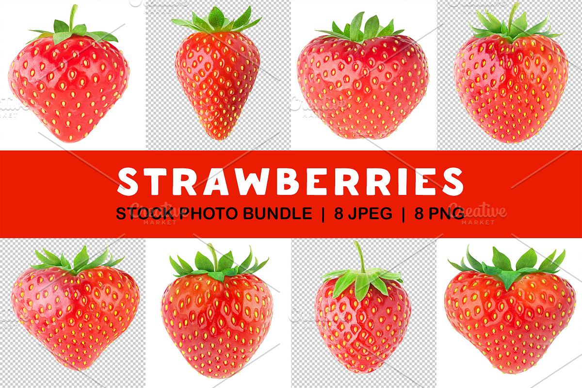 8 strawberries, an Object Graphic by Fruits+Veggies