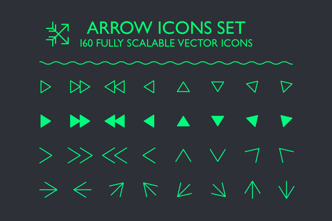 Arrow Icons Set, an Icon by Ema Dimitrova