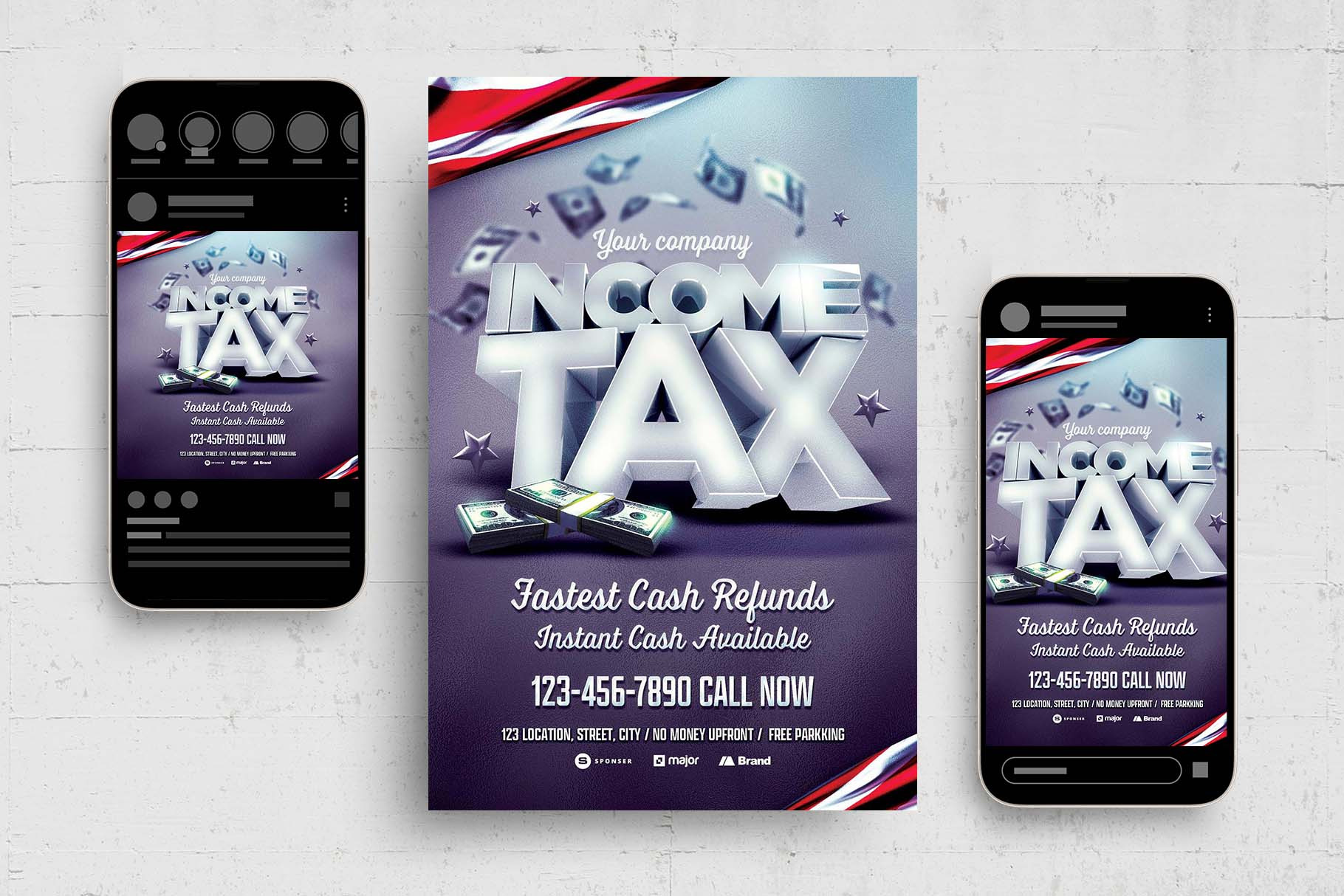 Income Tax Flyer Template, a Flyer Template by BrandPacks