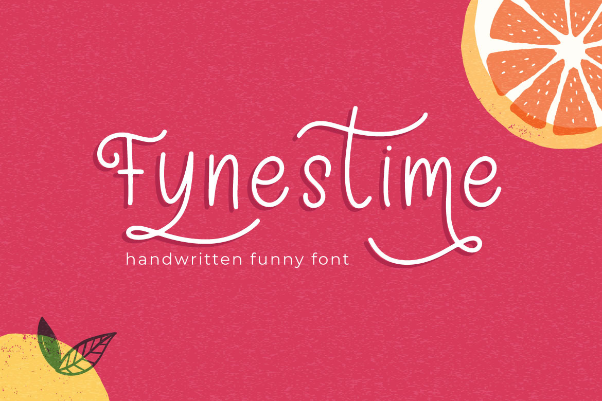 Fynestime - Handwritten Playful Font, a Script Font by Mightyfire ...