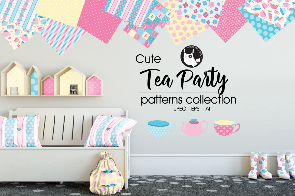 TEA PARTY Pattern collection, a Pattern Graphic by PrettyPatterns