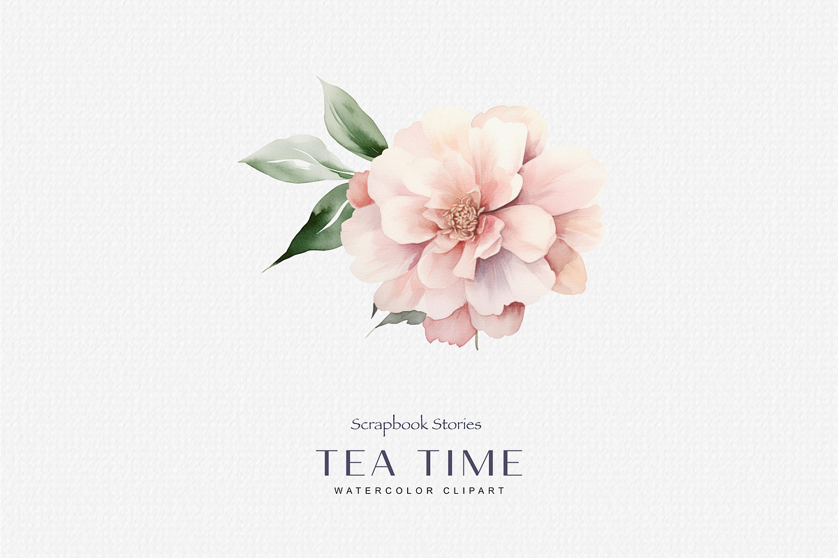 Watercolor Tea Party Clipart Set, a Decorative Illustration by Patishop Art