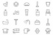 Bathroom Icons, an Icon by Graphic Pear