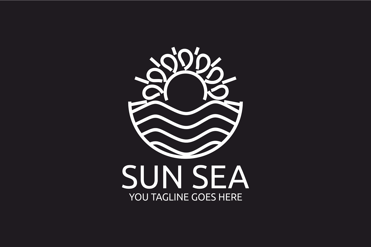 Sun and Sea Logo, a Branding & Logo Template by Brandlogo