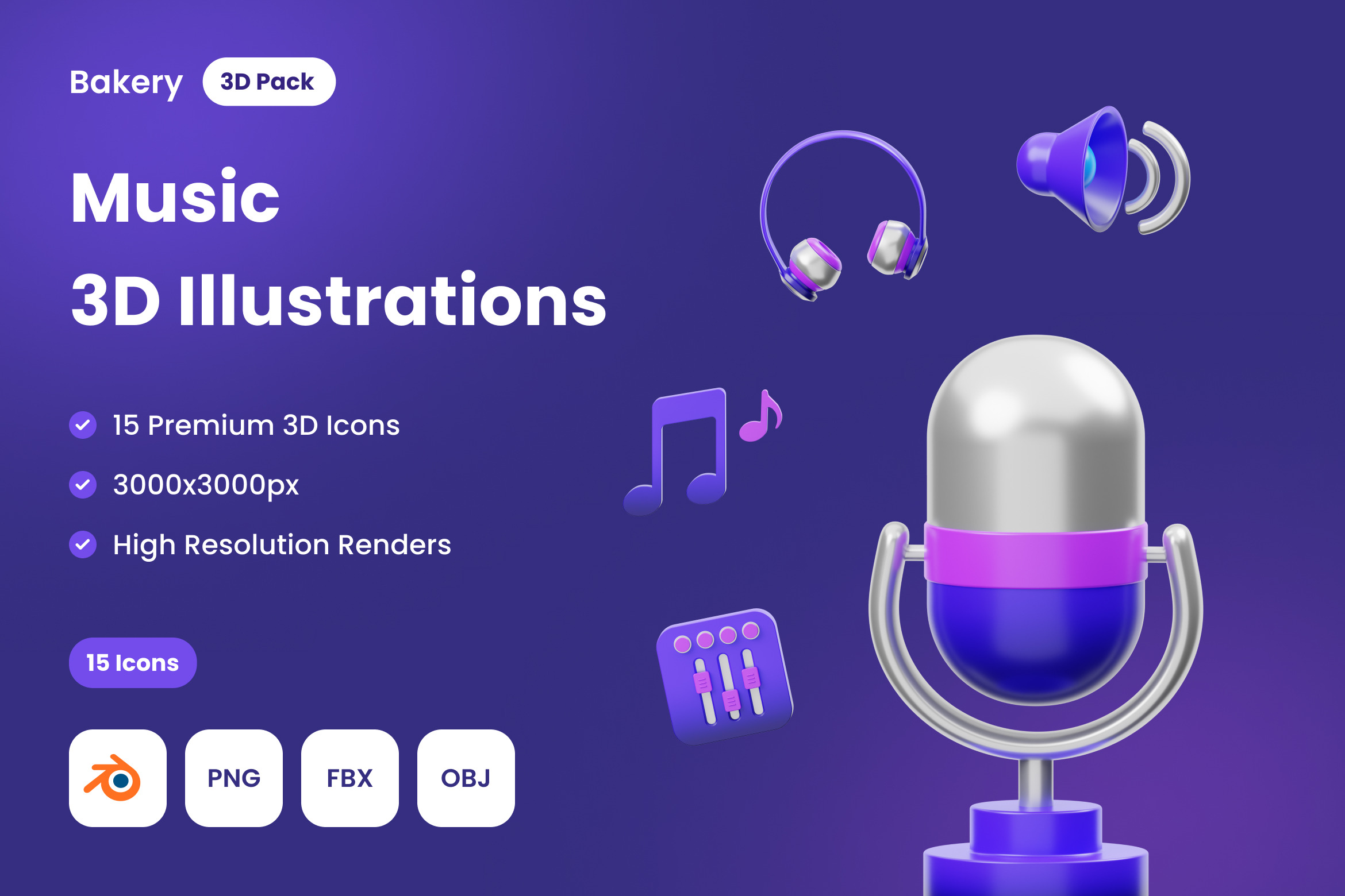 Music 3D Icon, an Object 3D Model by GoTemp