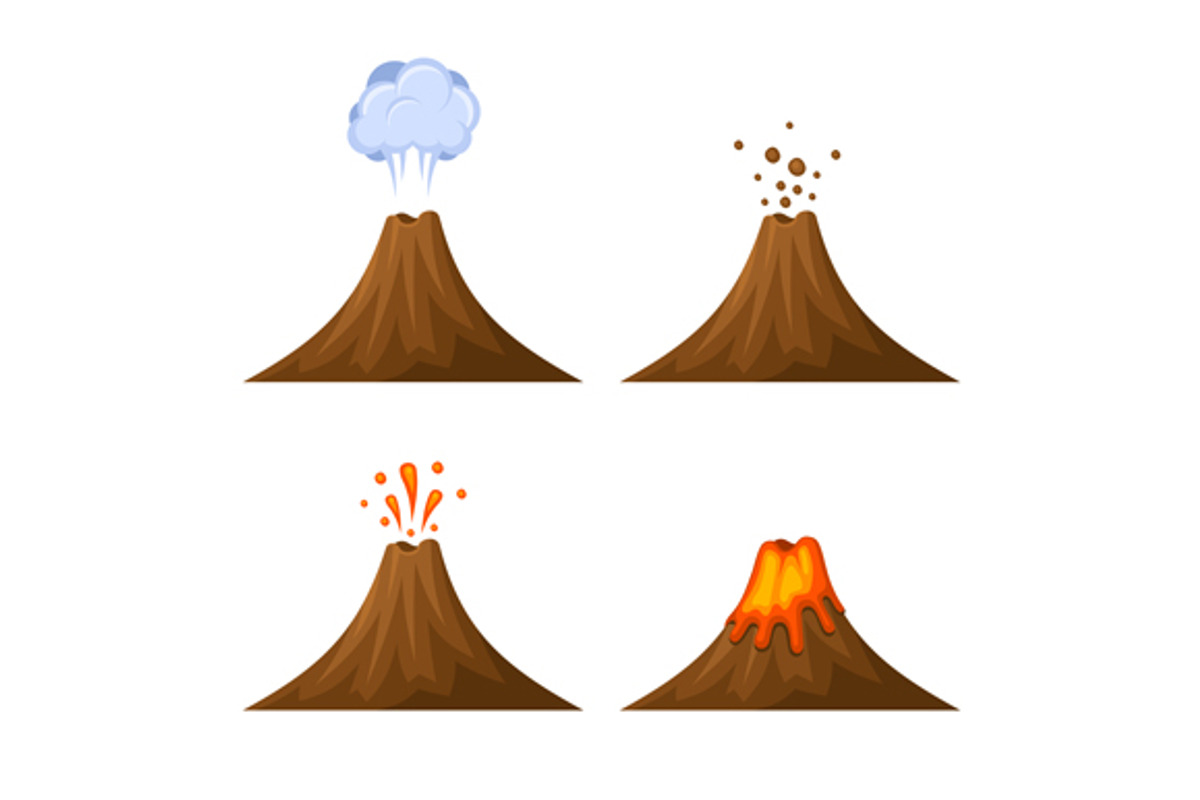 Volcano Icon Set, an Object Graphic by in8finity