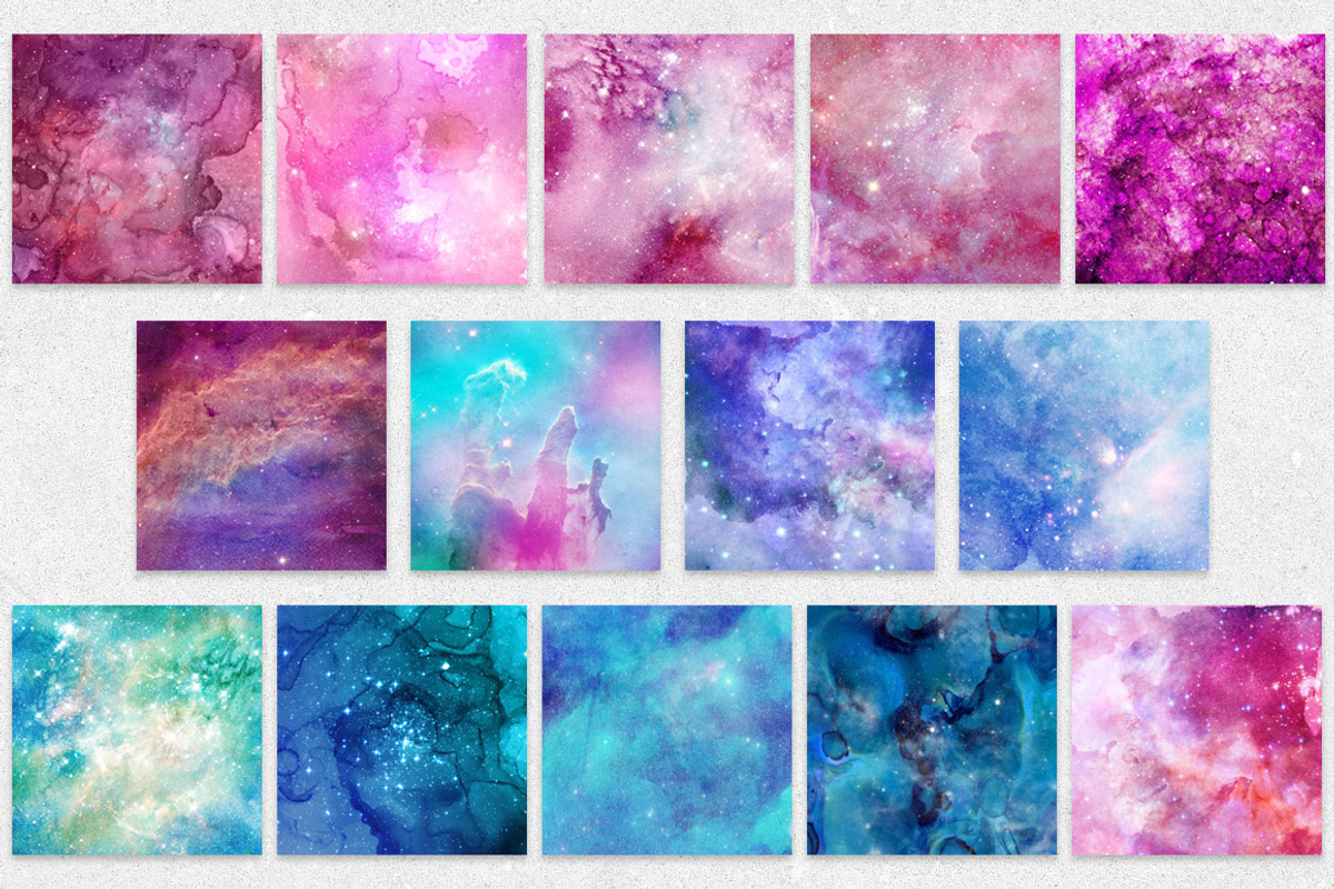 Painted Galaxy Textures, a Texture Graphic by Digital Curio
