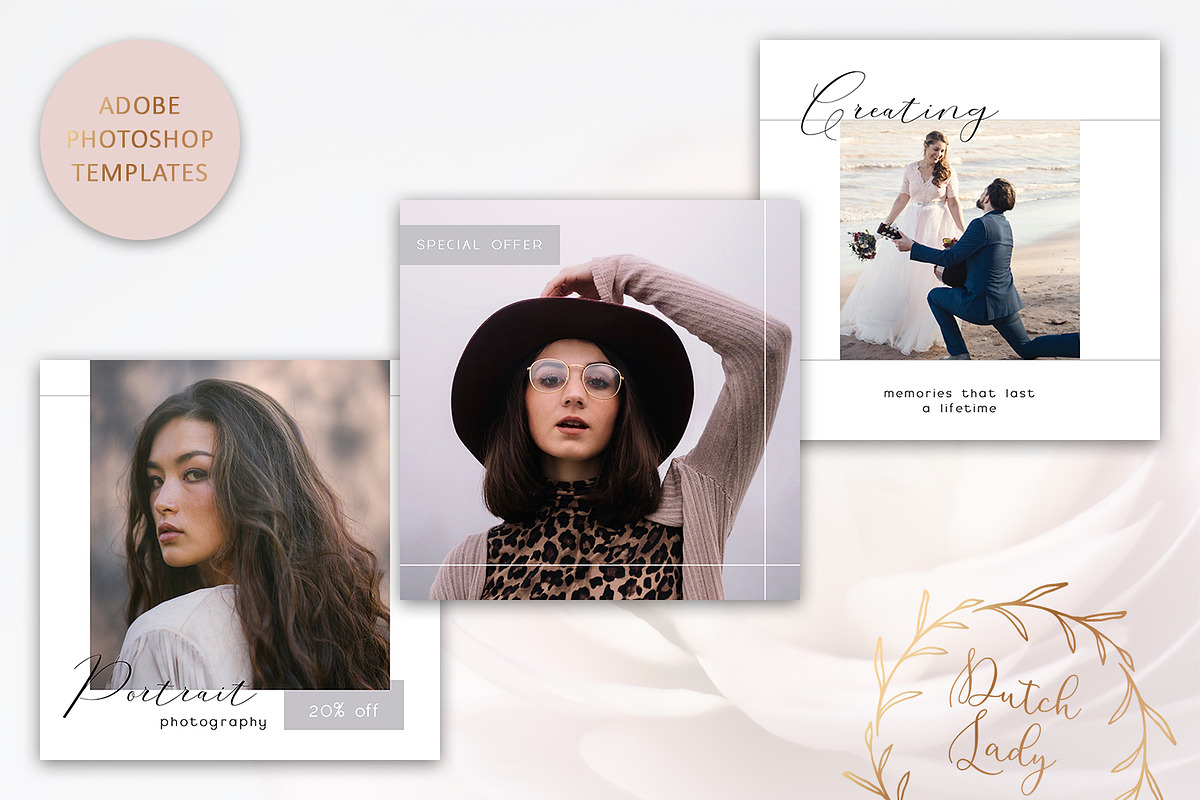 PSD Instagram Post Template Set #1, a Social Media Template by The ...