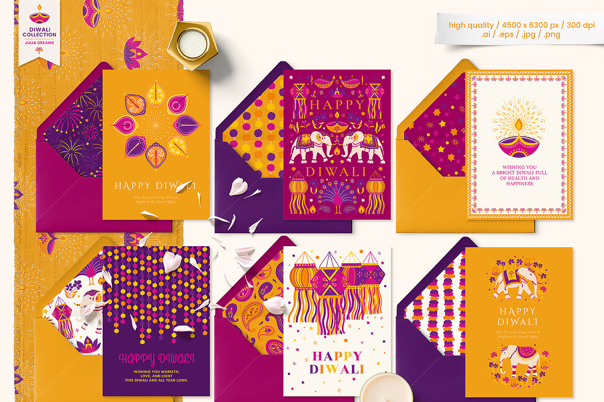 Diwali Clipart Patterns Toolbox SVG