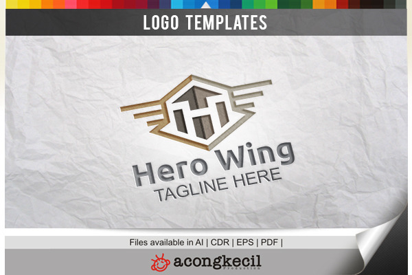 Hero Wing, a Branding & Logo Template by Acongraphic