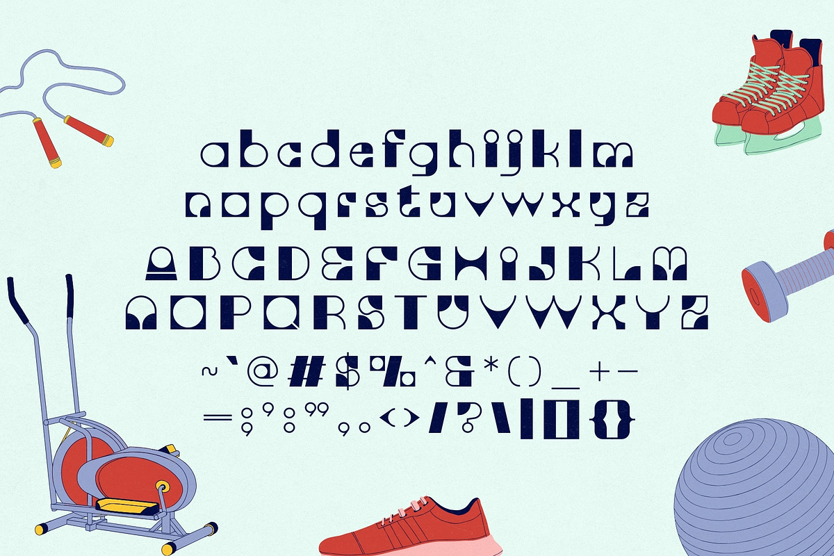 Marathon Torch – Brutalist 1950 Font, a Symbol Font by HipFonts