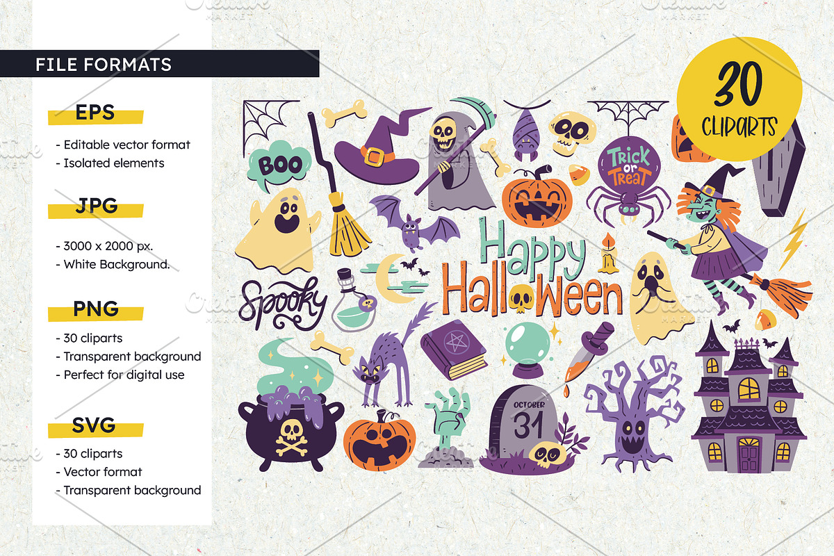Halloween Clipart Set