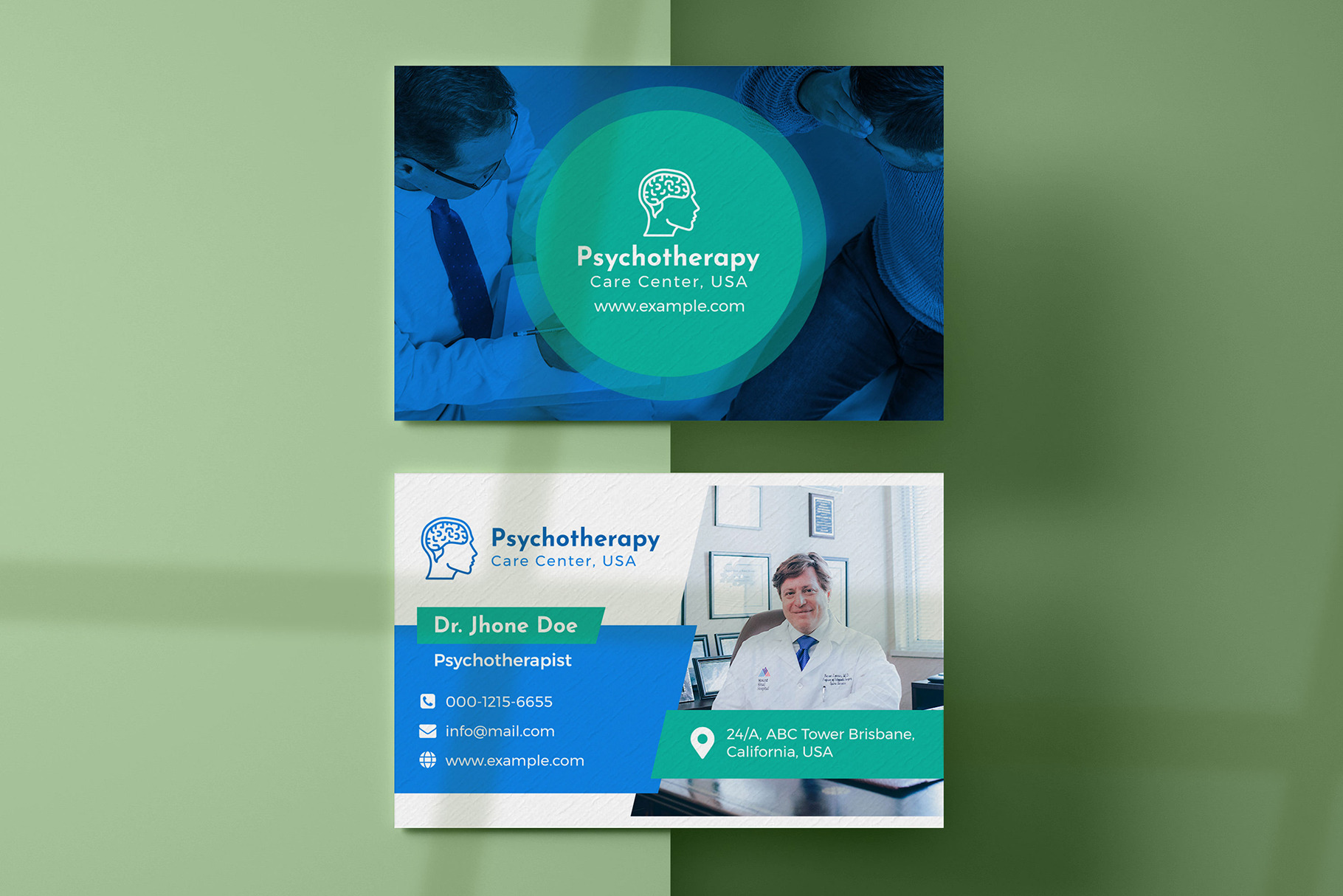 Psychotherapist Business Card, a Business Card Template by Smashing_Studio