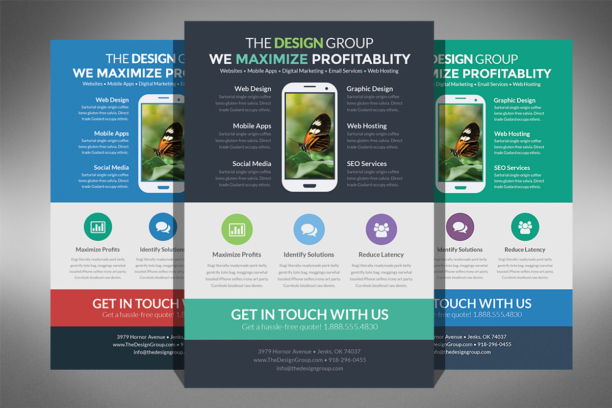 Flat Design Business Flyer, a Flyer Template by Creativenauts