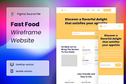 Fast Food Wireframe Website