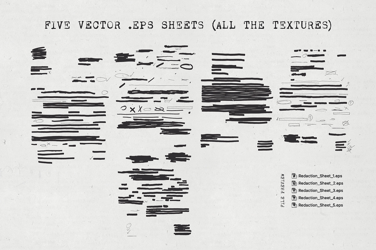 Redaction Texture Collection, a Texture Graphic by Brent Galloway