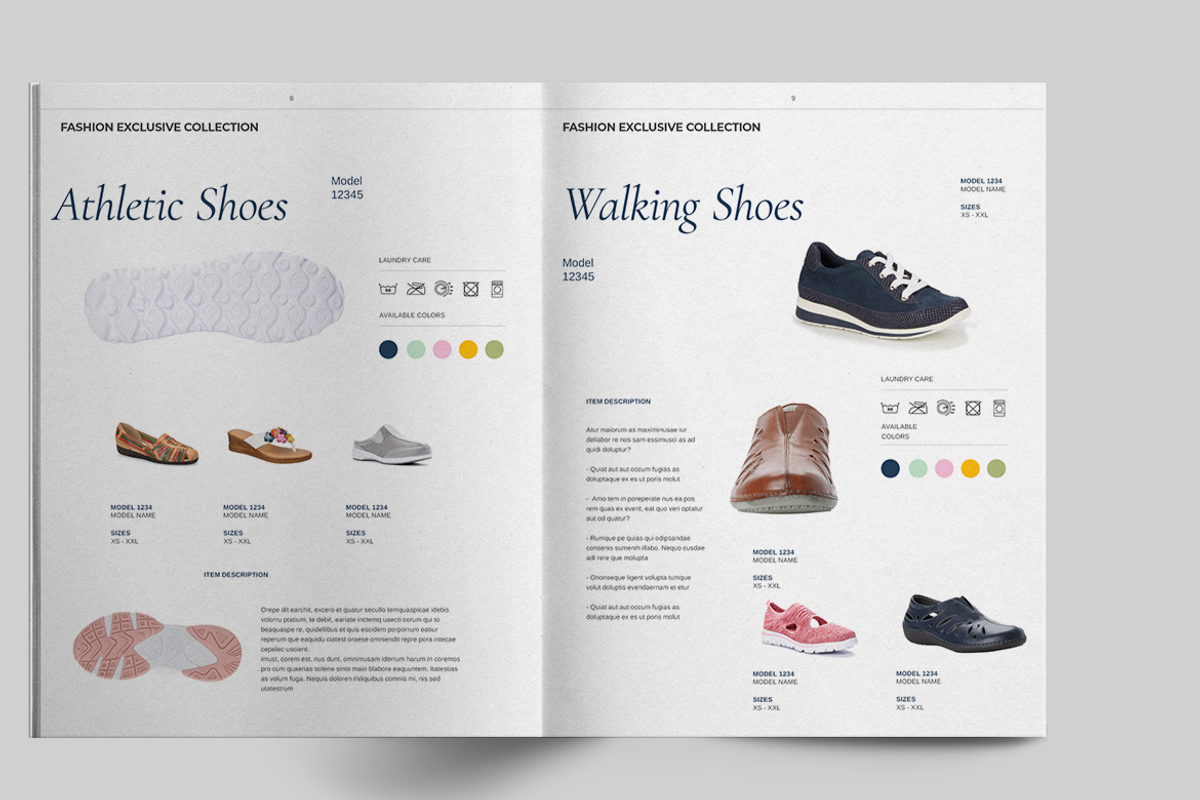 Shoe Store Catalog Layout