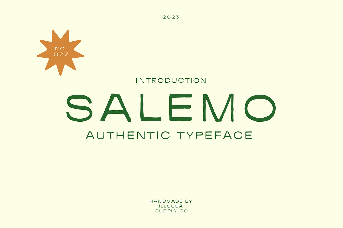 Salemo | Vintage Minimalism Font, a Sans Serif Font by Illousa