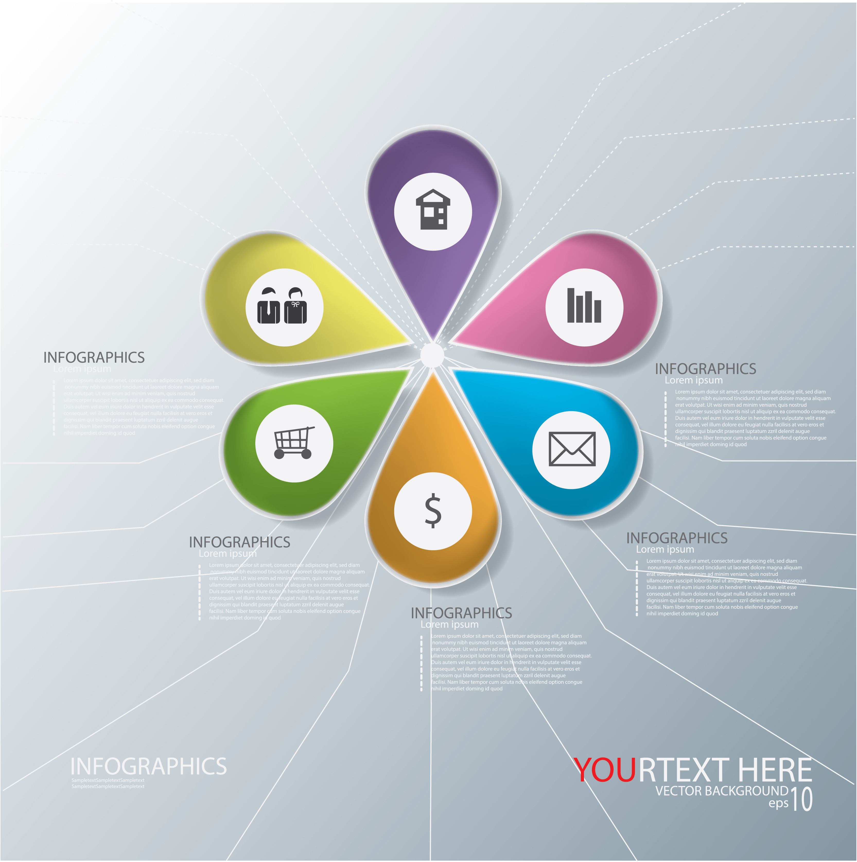 flower infographic, a Presentation Template by Artmeesri