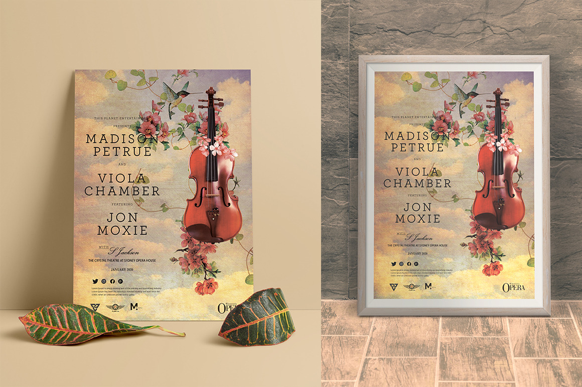 Classical Music Concert Poster, a Flyer Template by PremadePixels.com