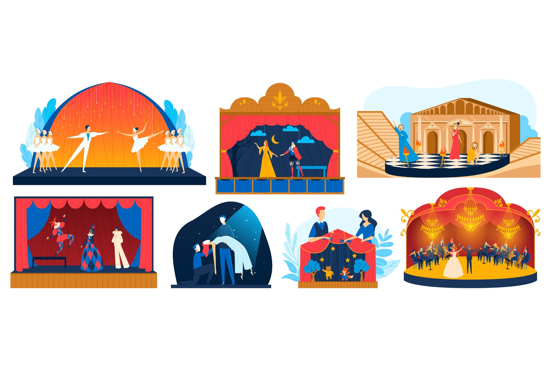 Theater performance vector, an Education Illustration by seahorsevector