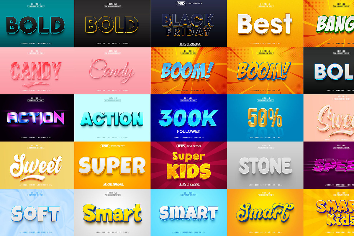 25 Best 3D Text Effect Bundle, a Layer Style Add-On by Md Jahidul99