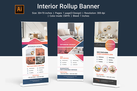 Travel Agency Roll up | Stationery Templates ~ Creative Market