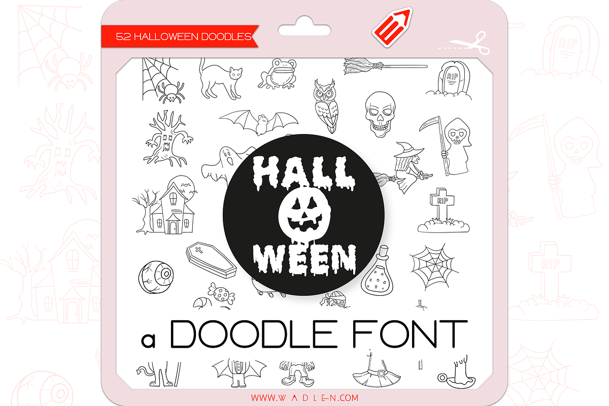 Halloween Doodles - Dingbats Font, a Symbol Font by WADLEN