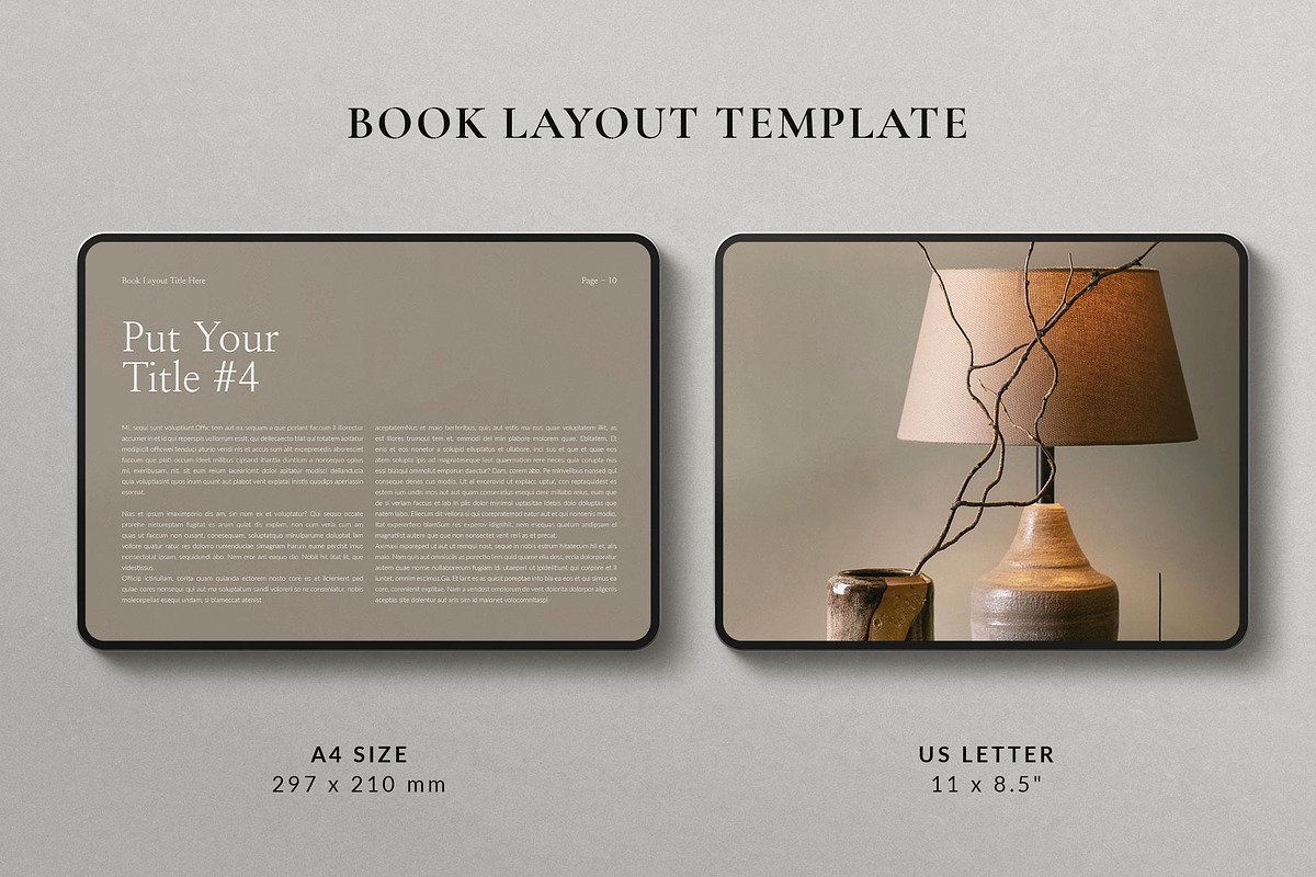 Book Layout Template Landscape, a Brochure Template by TemplatesForest