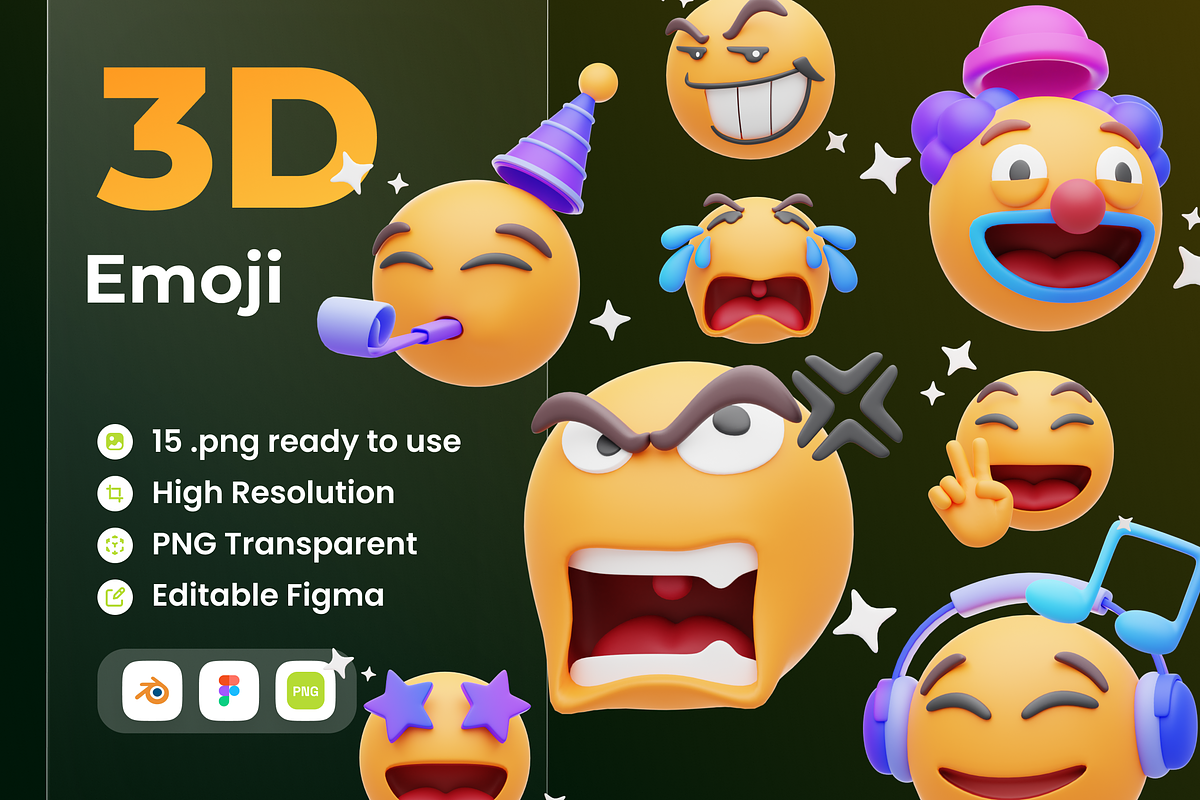 Emoji 3D Illustration, a Characters & Person 3D Model by Vektora Studio
