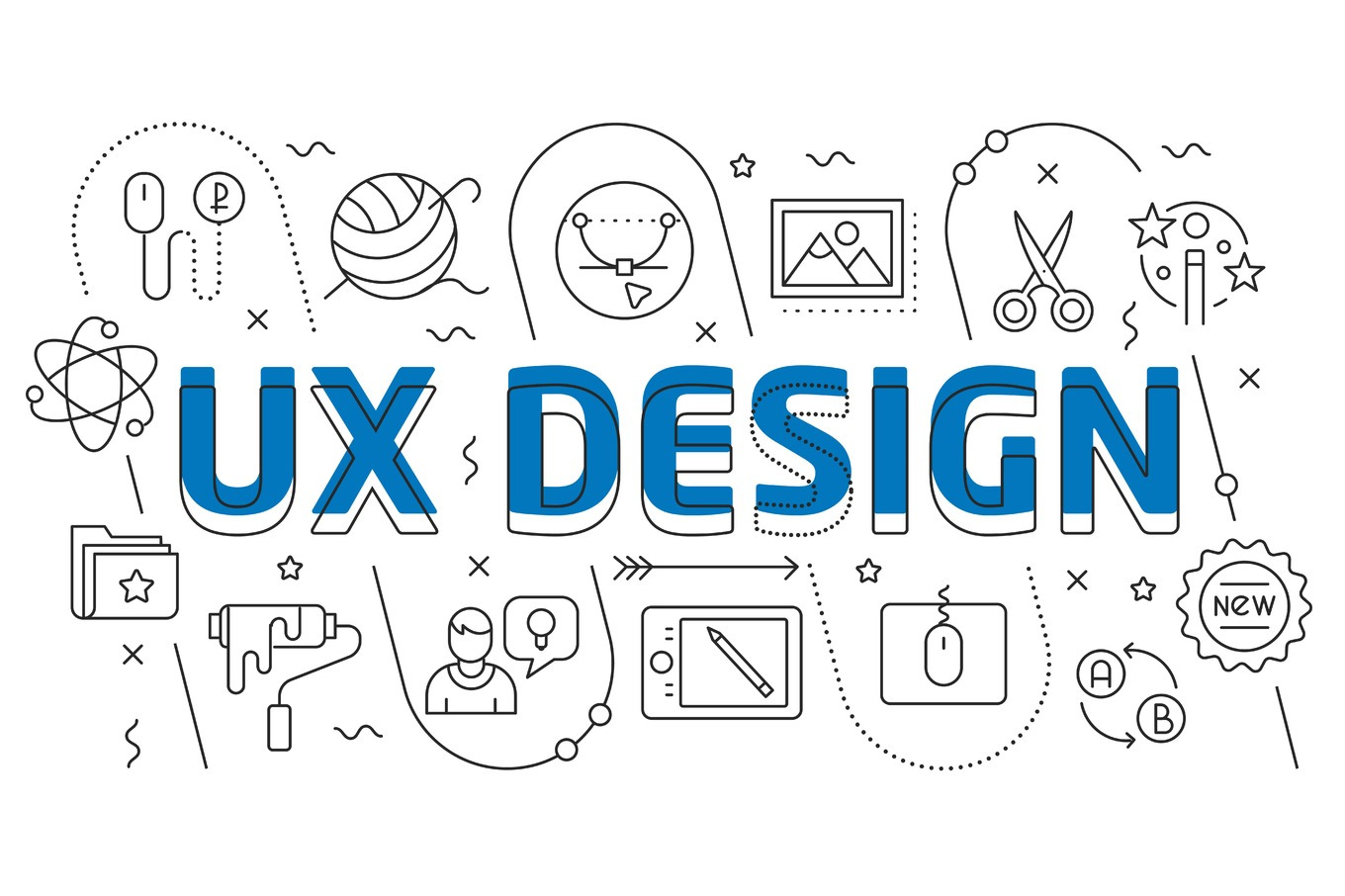 llustration slide UX design, a Technology Illustration by ToozDesign