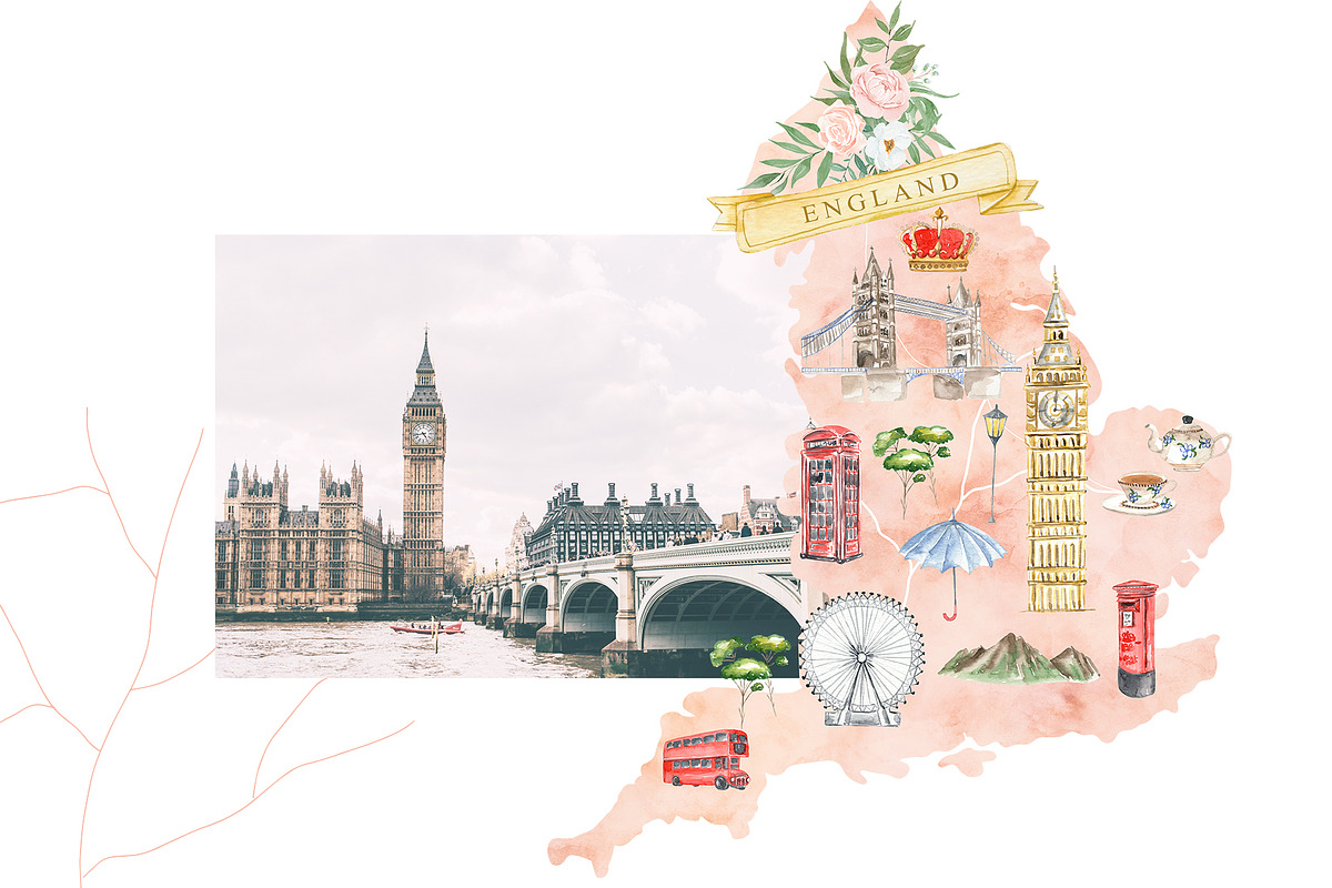 Watercolor Map Creator Wedding, an Illustration by Kaya Fonts
