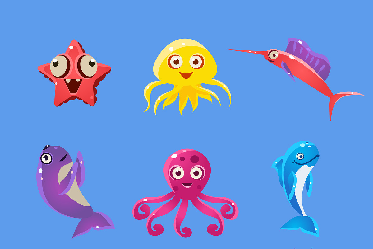 Baby Sea Creatures, an Animal Illustration by TopVectors