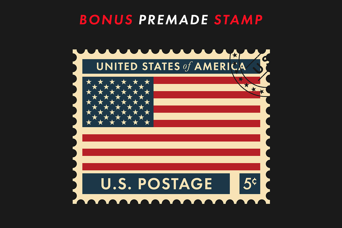 Postage Stamp Template Set (Updated), an Object Graphic by Krafti Lab