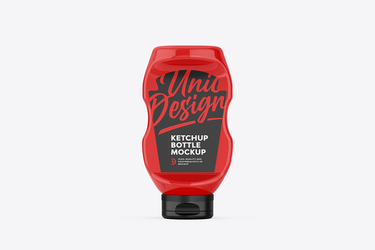 Ketchup Bottle Mockup, a Product Mockup by UnicDesign