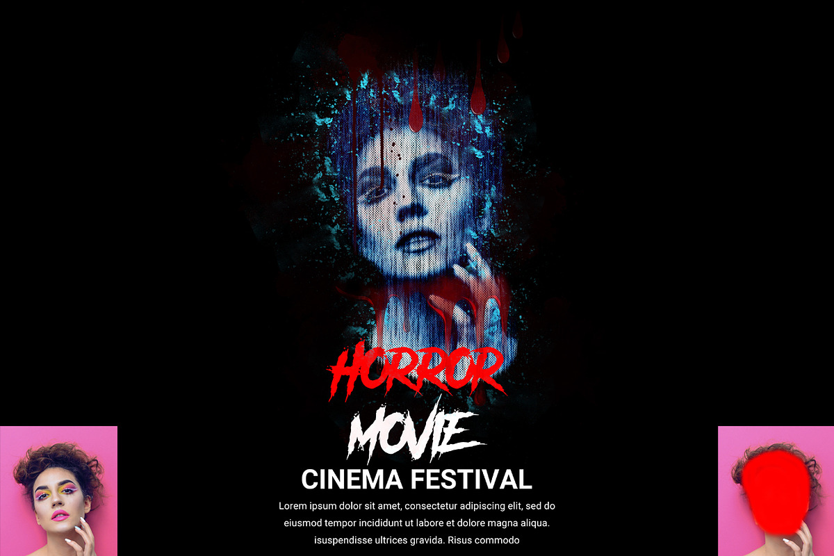 Horror Movie Poster Photoshop Action, an Action Add-On by Studio Retouch