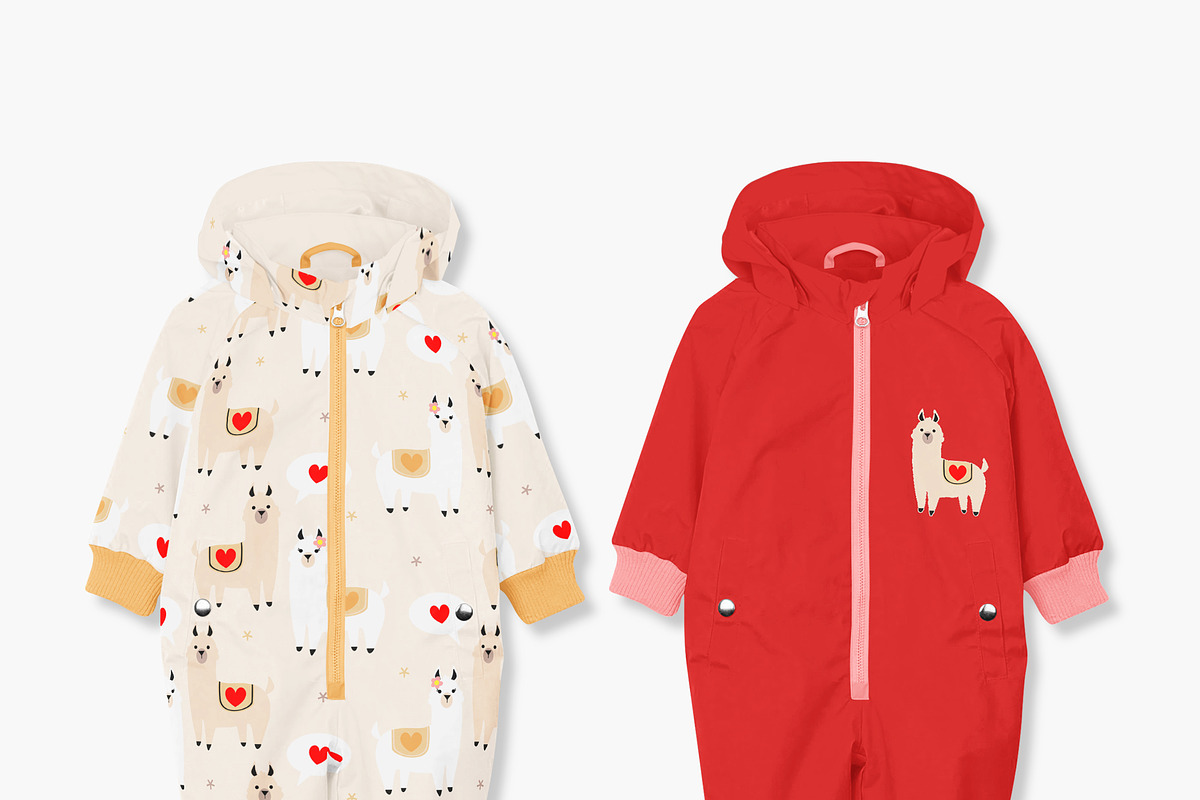 Baby Overall Winter Mock-ups Set, an Apparel Mockup by Mocca Mockups Store