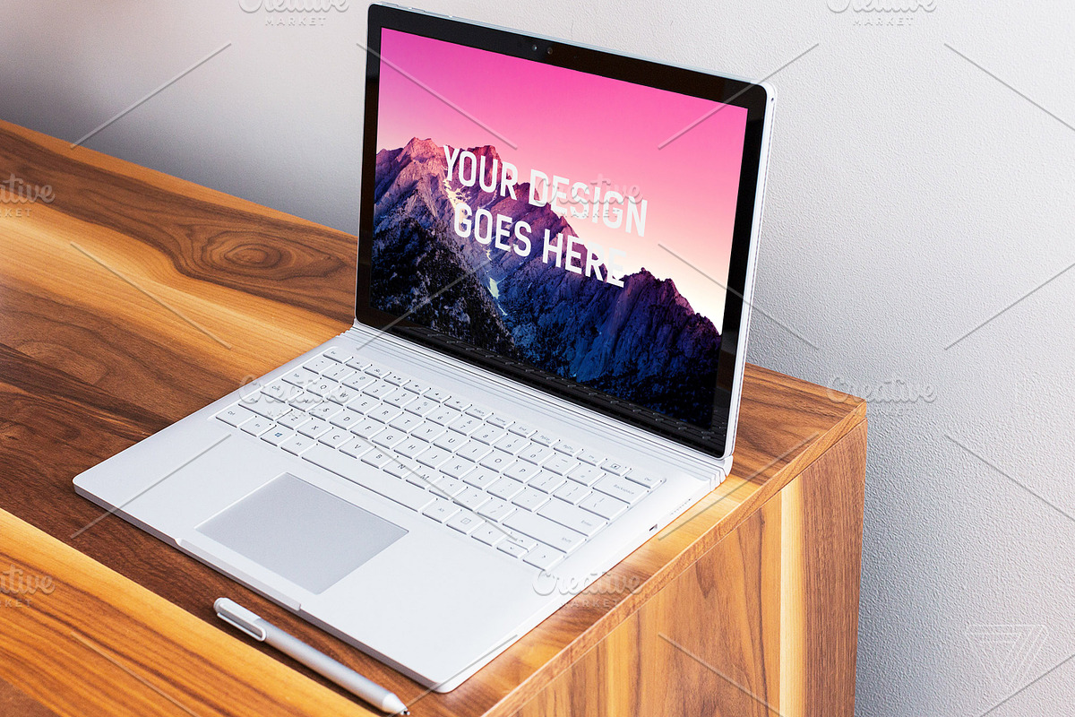 Microsoft Surface Book Mock-up#2, a Books & Magazine Mockup by vraiana ...