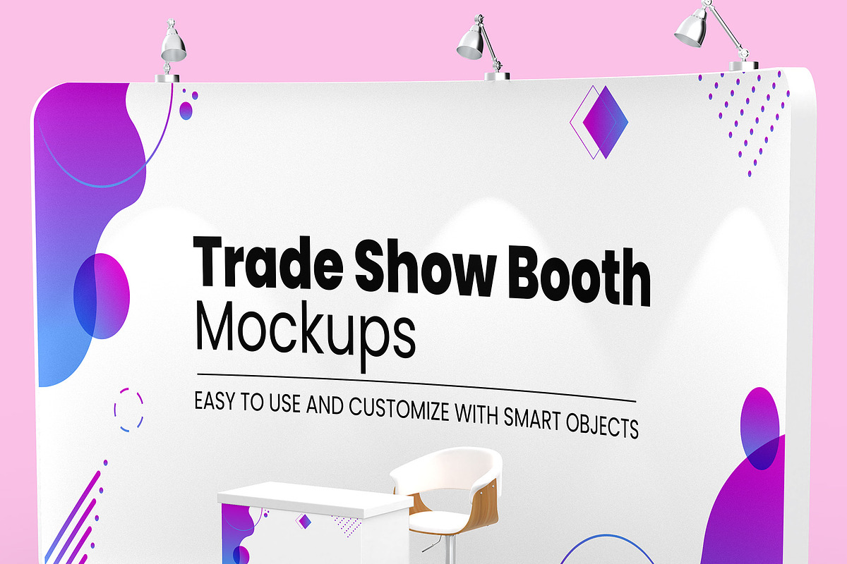 Trade Show Booth Displays Mockup, an Advertising Mockup by Illusiongraphic