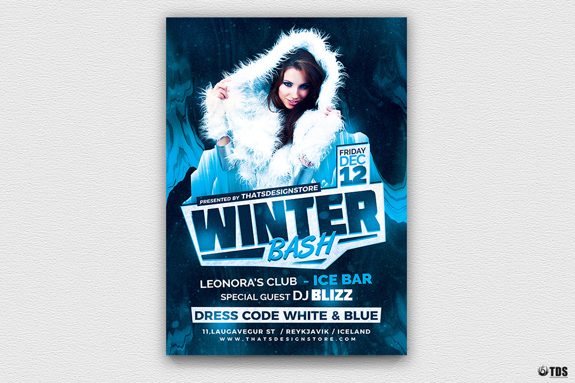 Winter Bash Flyer Template V3, a Flyer Template by ThatsDesign Art