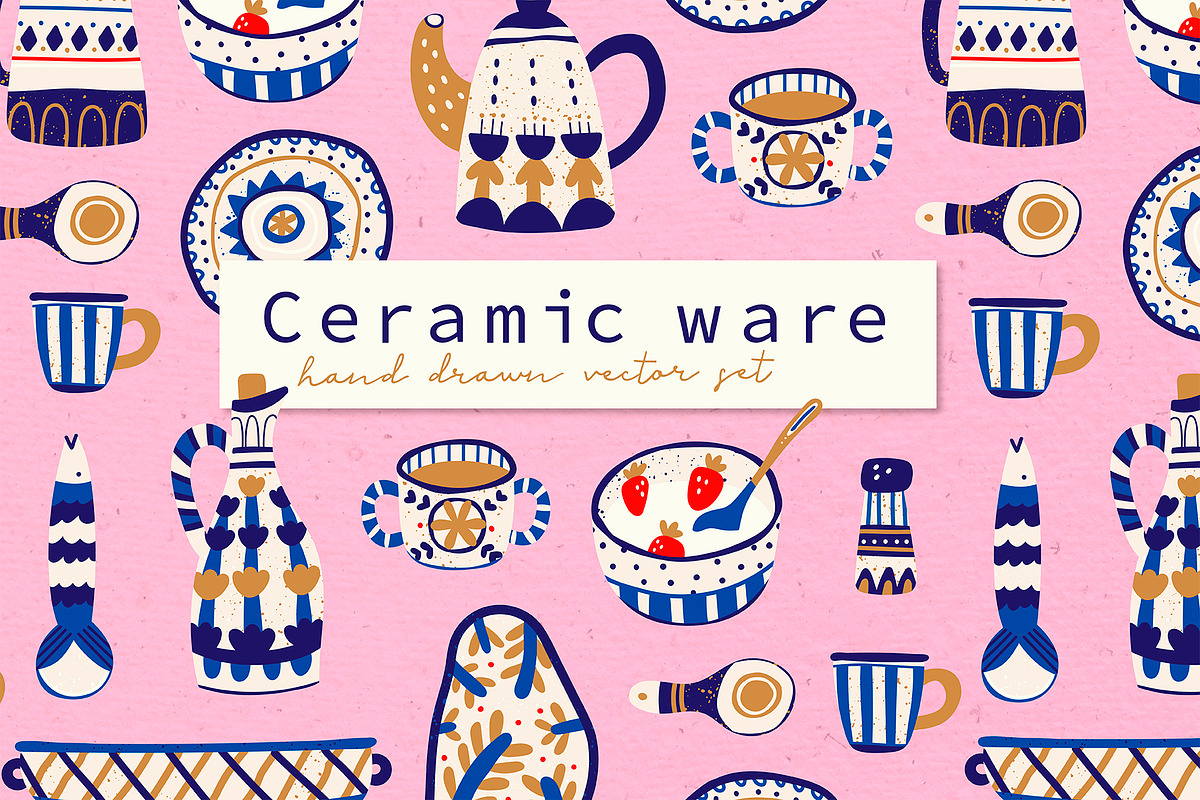 Ceramic ware, a Decorative Illustration by Twisted Tail