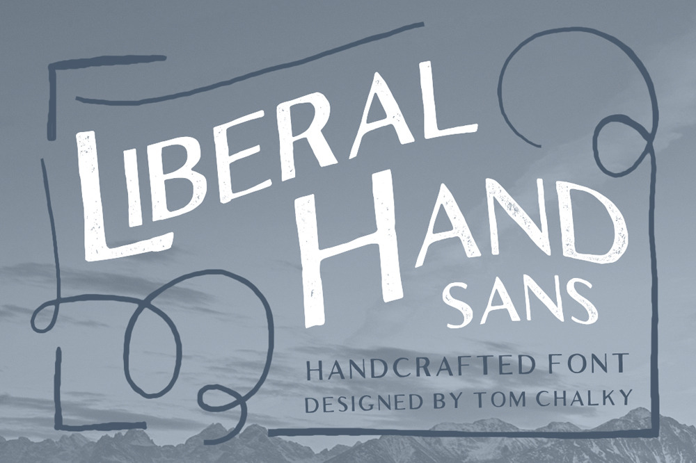 Liberal Hand Sans, a Sans Serif Font by Tom Chalky