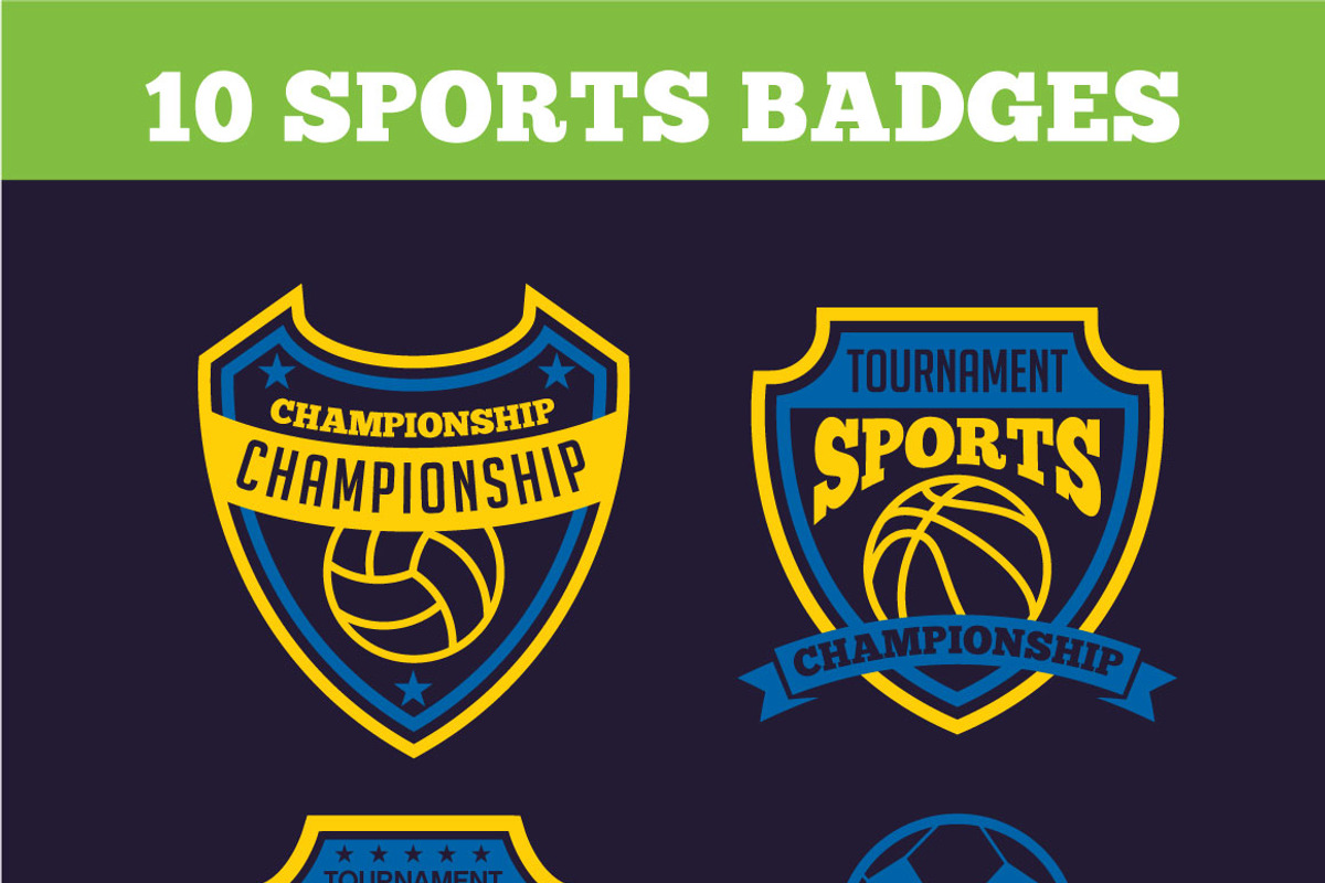 SPORTS BADGES AND LOGO BUNDLE, a Branding & Logo Template by shazi