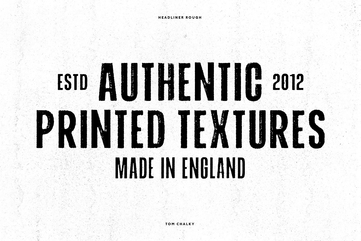 Headliner Rough Font Family, a Sans Serif Font by Tom Chalky