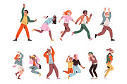 Afraid people running. Shocked | People Illustrations ~ Creative Market