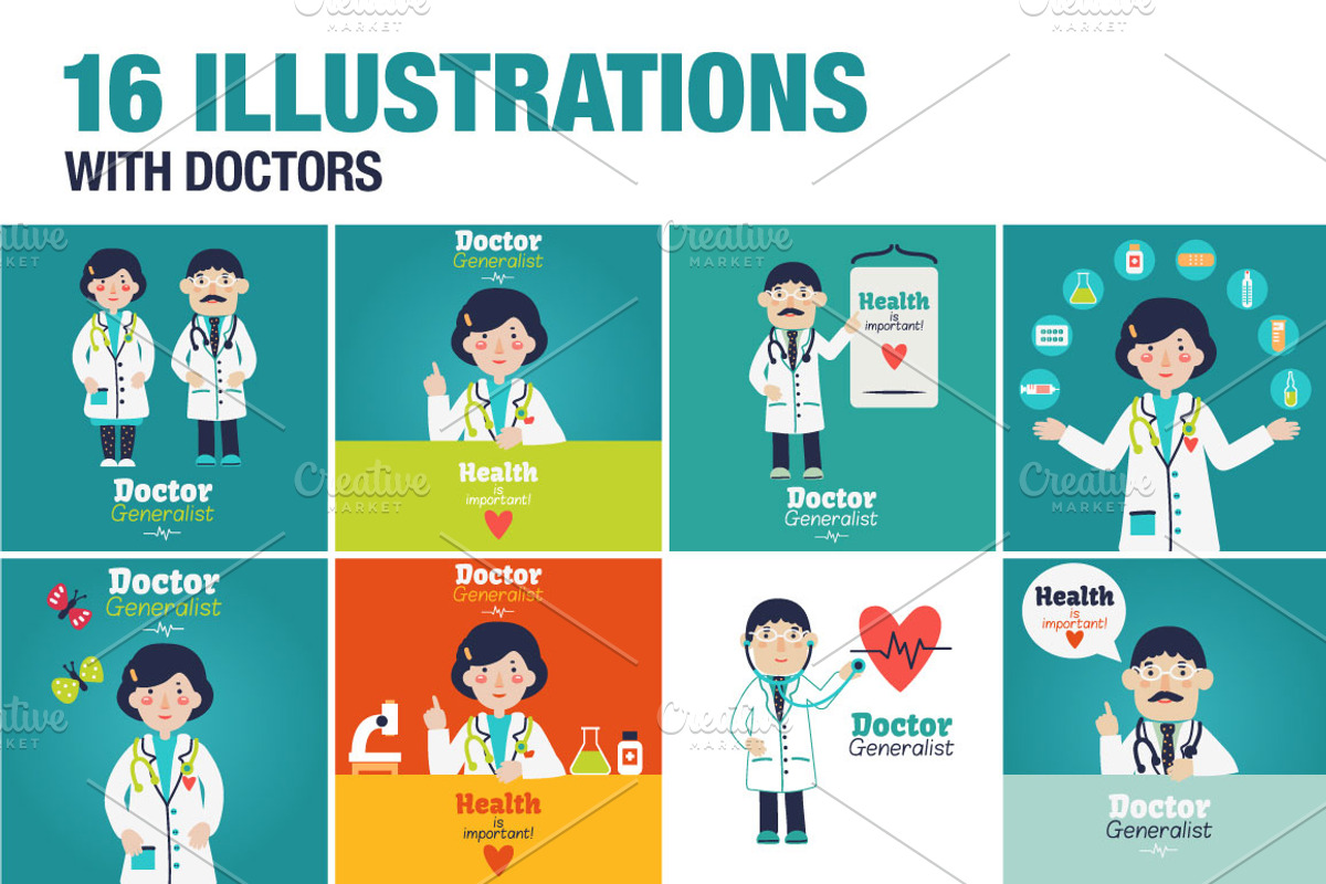 Vector Medical Set, a Healthcare Illustration by Qvasimodo