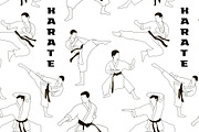 Karate set pattern, a Pattern Graphic by Netkoff