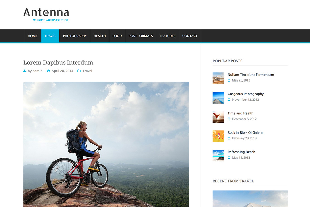 Antenna Magazine Theme, a WordPress Template by DesignOrbital