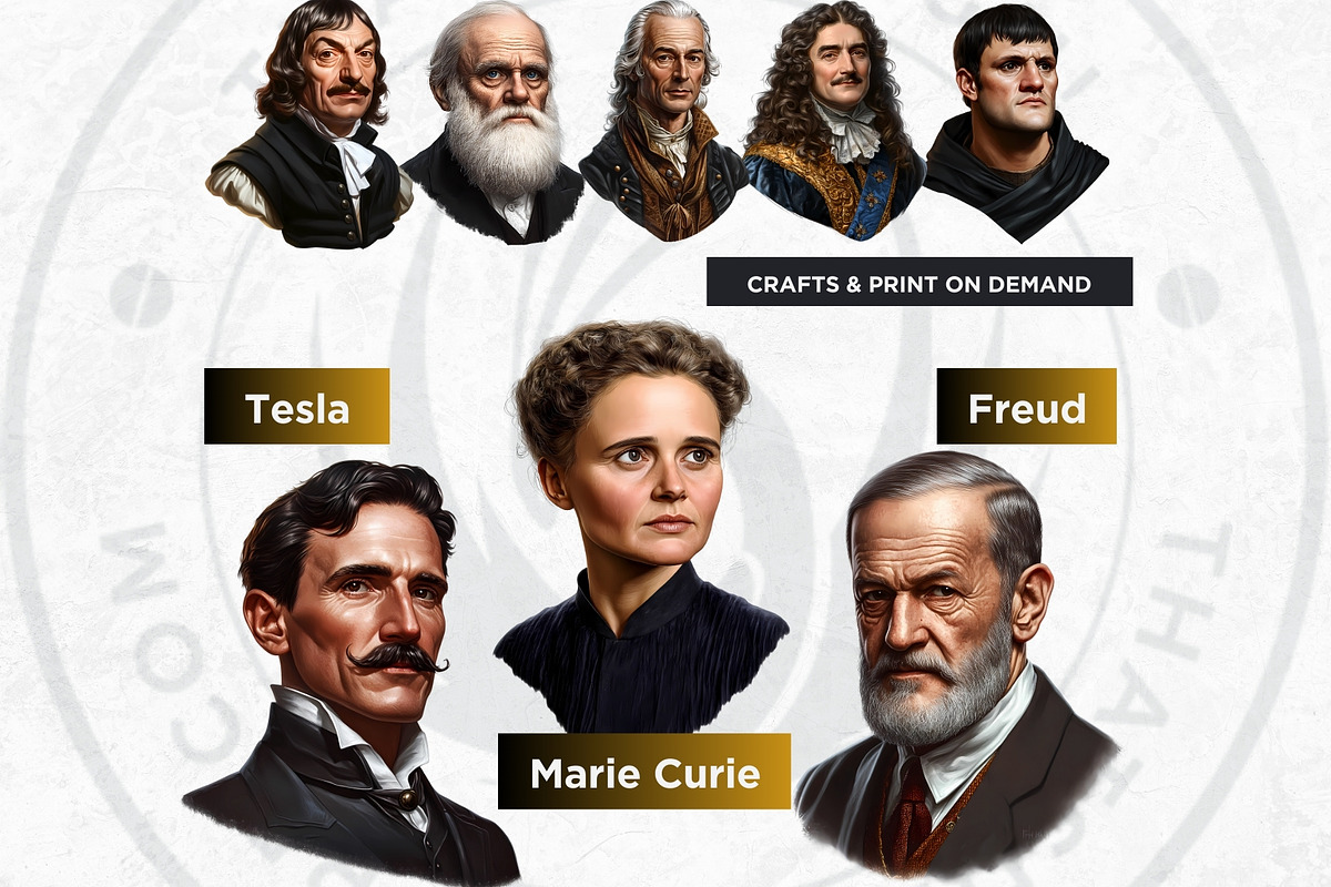 Historical figures cliparts